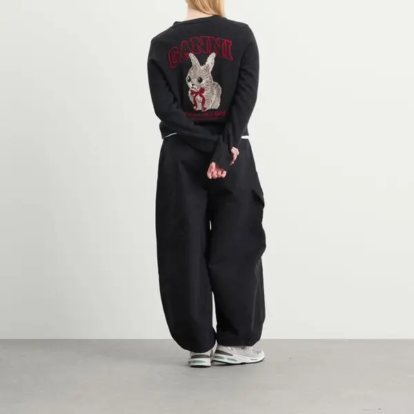GANNI Graphic Wool Cardigan