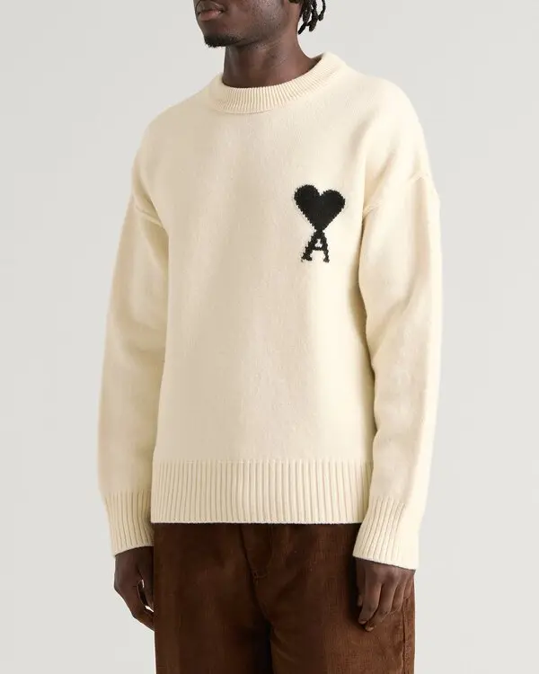 AMI Paris Crewneck Contrasted Adc Jumper