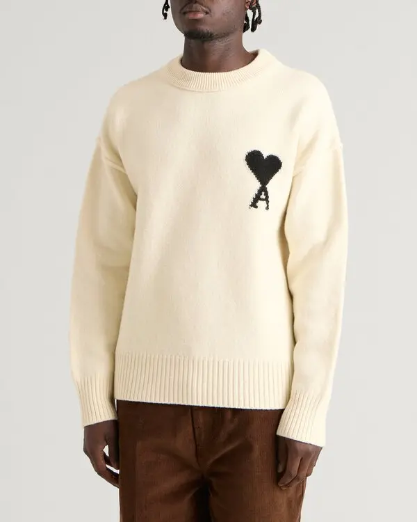 AMI Paris Crewneck Contrasted Adc Jumper