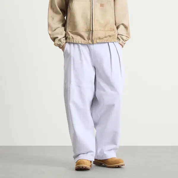 BEAMS Balloon Wide Sweat Pants - Ash Grey