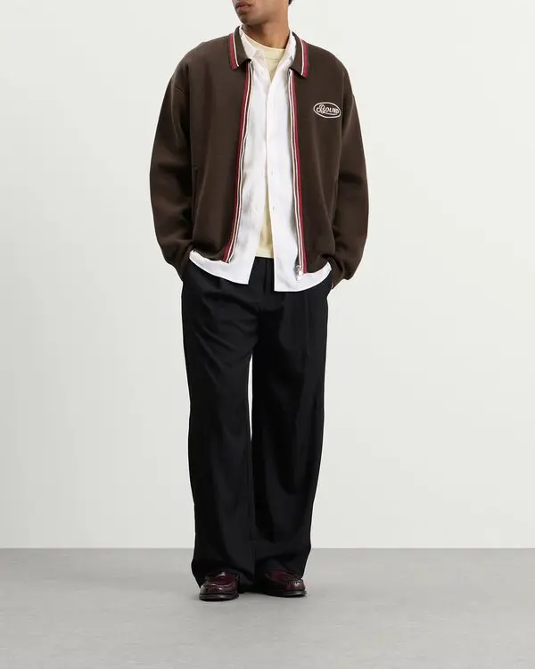 BOUND Retro Disc Knit Zip Polo