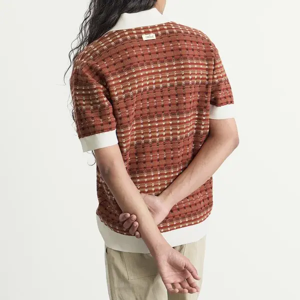 Drole De Monsieur Knitted Mesh Polo Shirt
