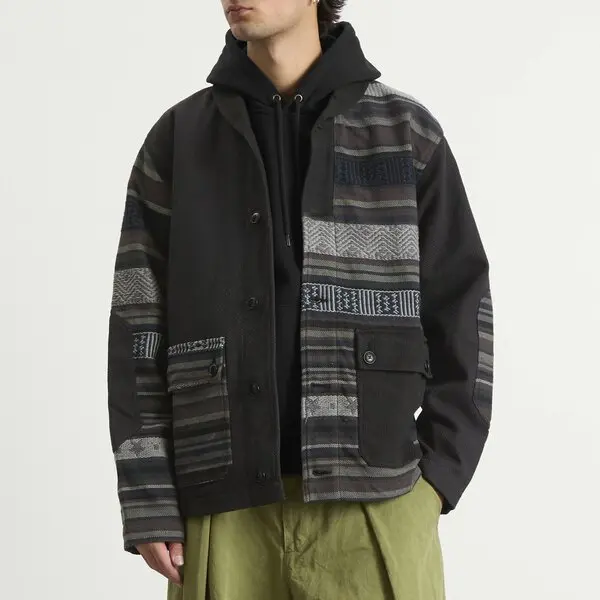MAHARISHI Upcycled Patchwork Chore Jacket