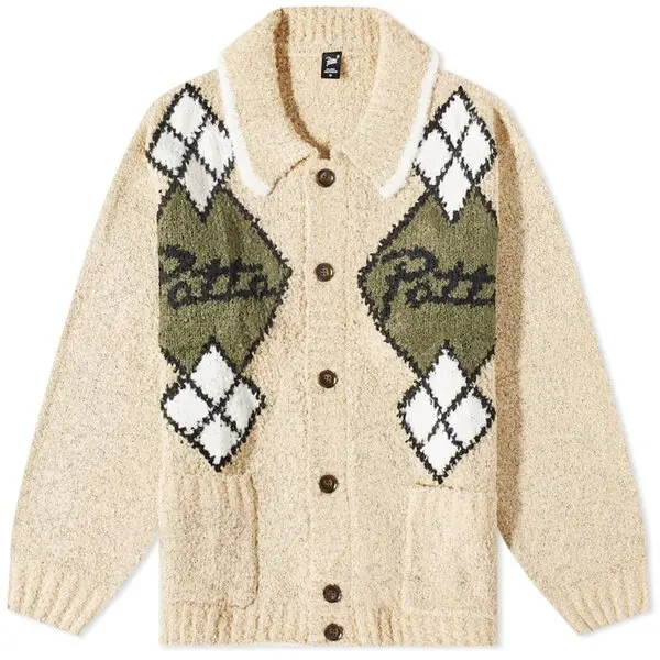 PATTA Argyle Knitted Cardigan T-shirt