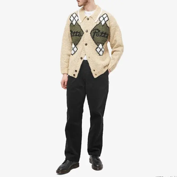 PATTA Argyle Knitted Cardigan T-shirt