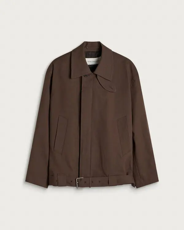 Dries Van Noten Varrick Double Faced Cotton Jacket - Mud