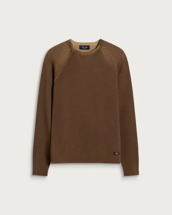 DIME Printed Rib Sweater - Brown/tan