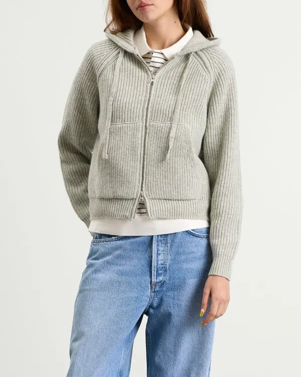 DUNST Hooded Knit Cardigan