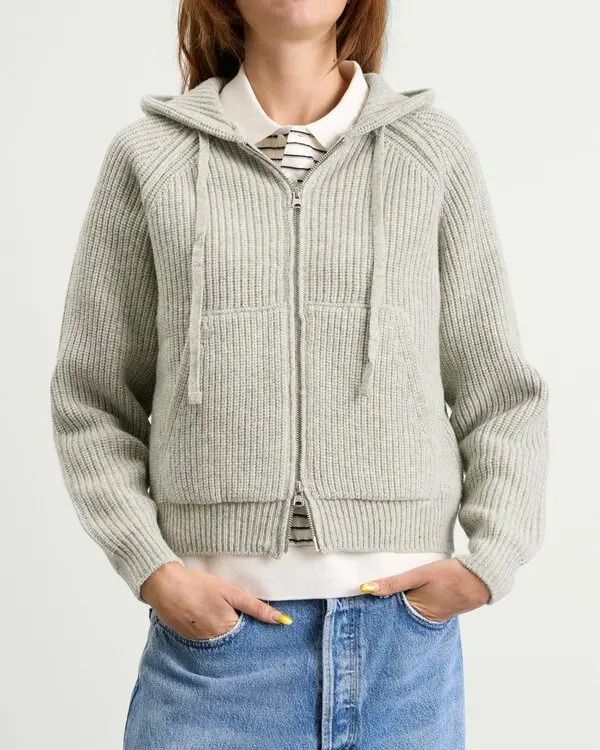 DUNST Hooded Knit Cardigan