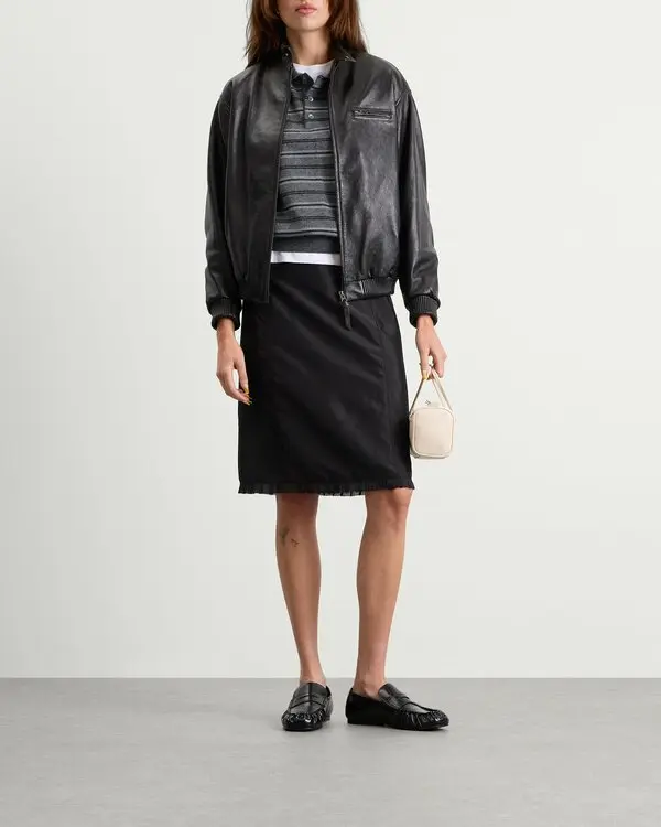 DUNST Collared Striped Sweater