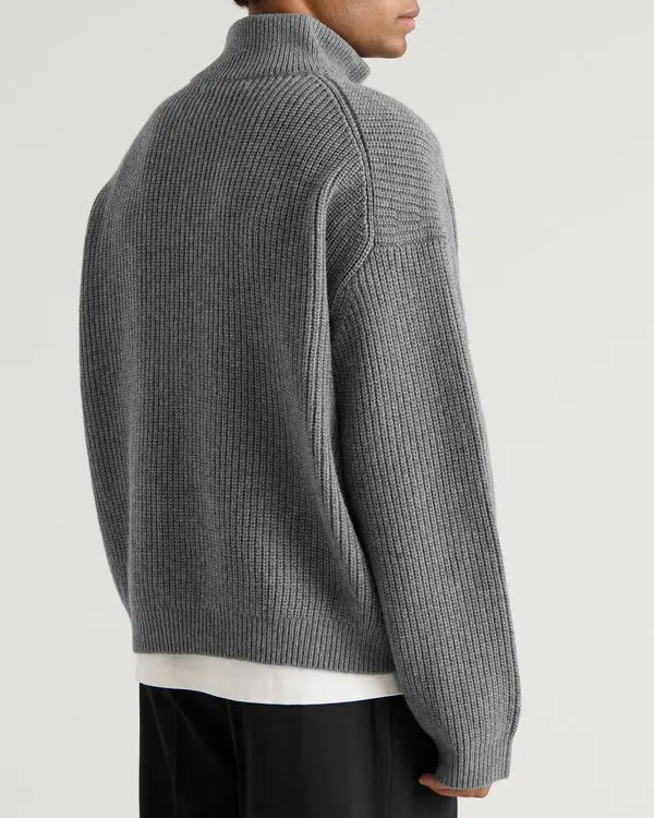 DANIEL SIMMONS Merino Knit Q-zip Jumper