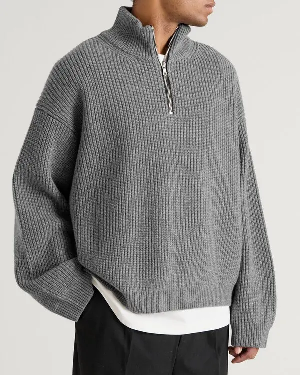 DANIEL SIMMONS Merino Knit Q-zip Jumper