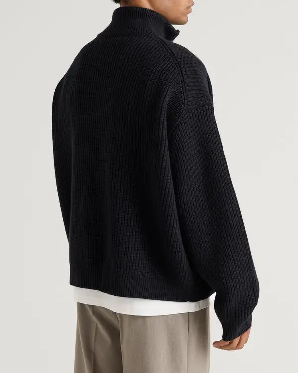 DANIEL SIMMONS Merino Knit Q-zip Jumper