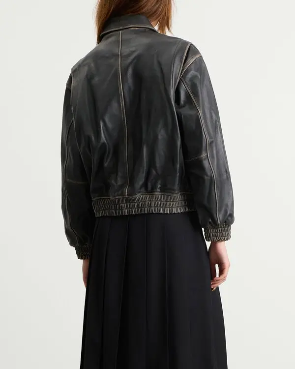 DUNST Refined Leather Blouson Jacket