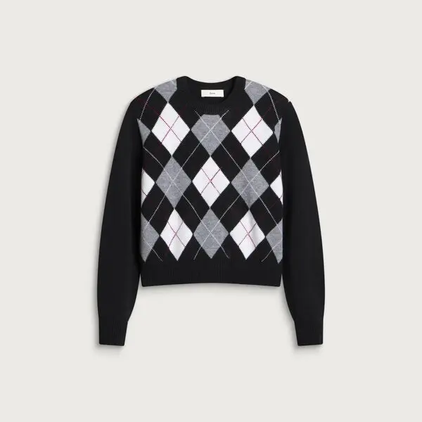 DUNST Argyle Crew Neck Sweater