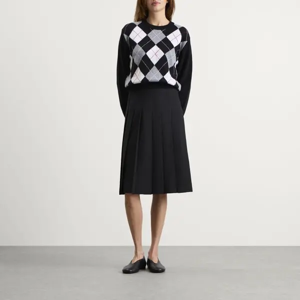 DUNST Argyle Crew Neck Sweater