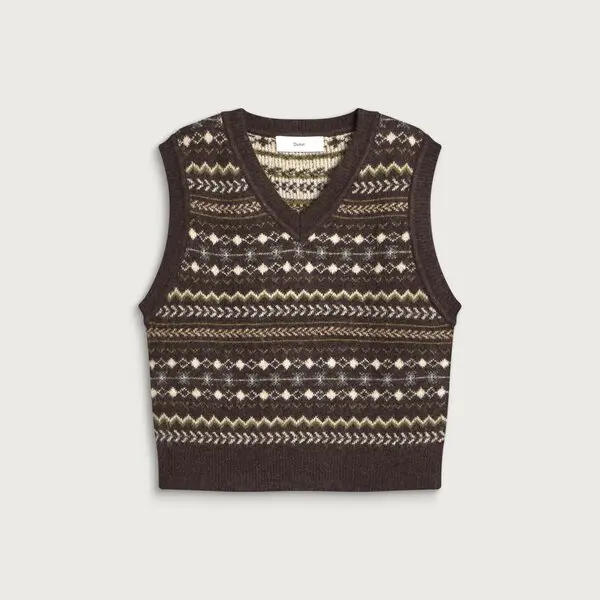DUNST Crafted V-neck Knit Vest
