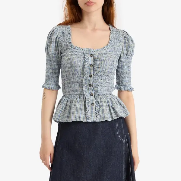 DAMSON MADDER Mansi Shirred Blouse