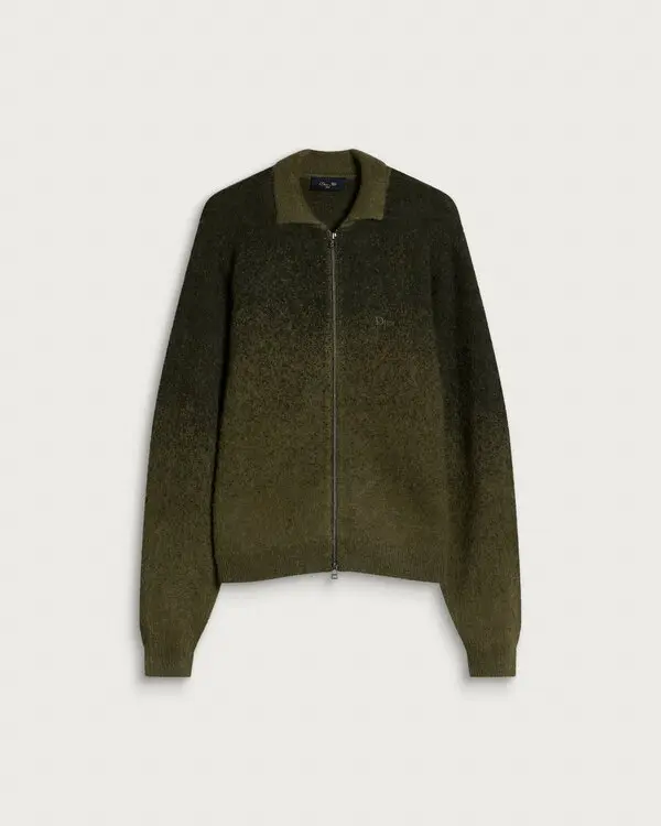 DIME Mohair Double Zip Knit - Forest