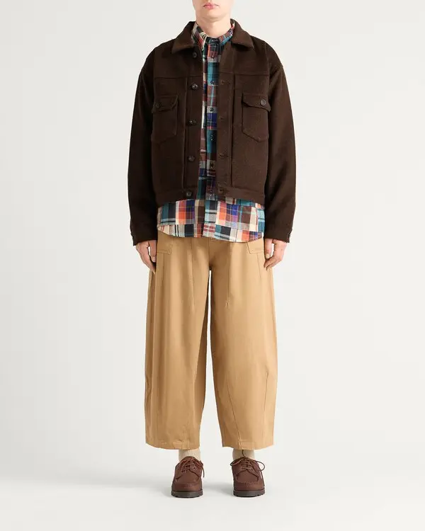 FRIZMWORKS Solid Wool Trucker Jacket