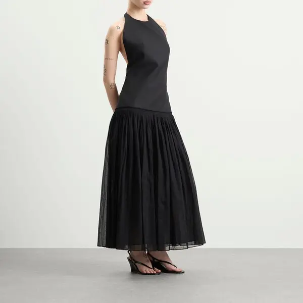 RÓHE Rohe Pleated Muslin Halter Dress
