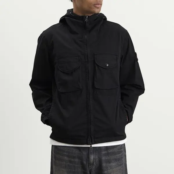 Stone Island Organic Cotton Twill Hooded Jacket