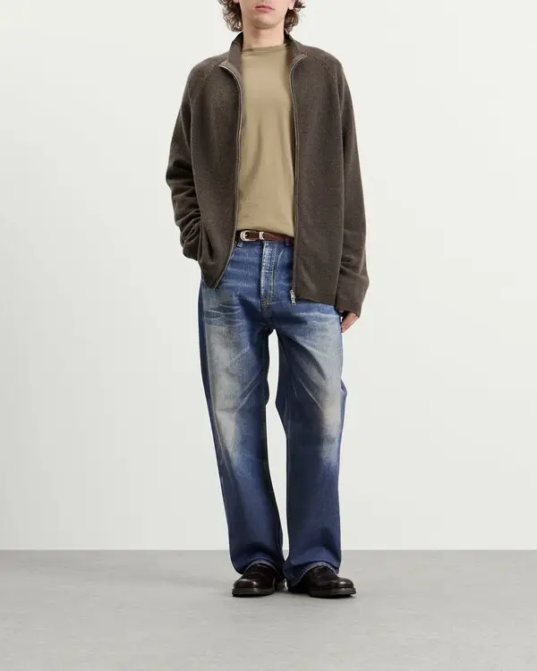 Our Legacy Spray Dye Cherub Wool Line Zip Cardigan
