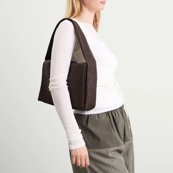 ST. AGNI Lattice Everyday Satchel - Coffee