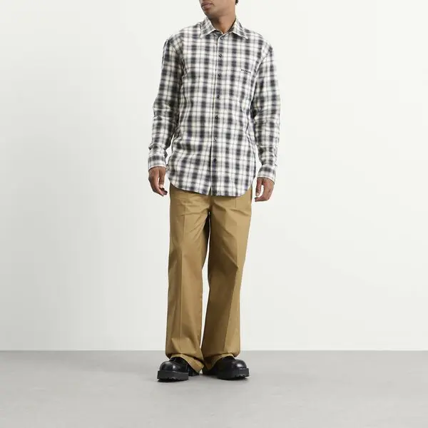 Balenciaga Wide Leg Cotton Chino Pants