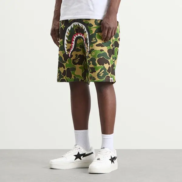A BATHING APE Abc Camo Shark Sweat Shorts
