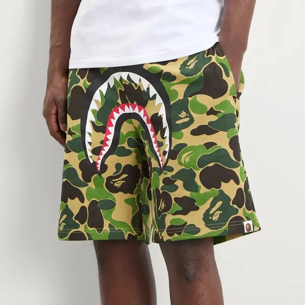 A BATHING APE Abc Camo Shark Sweat Shorts