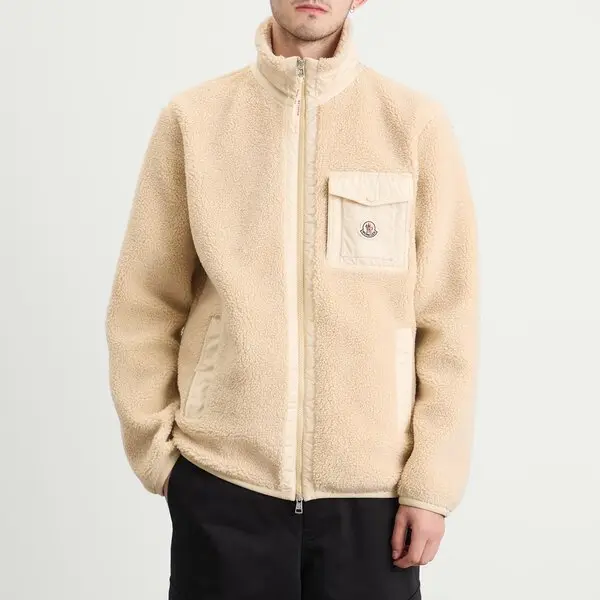 Moncler Zip Up Teddy Fleece Cardigan Jacket