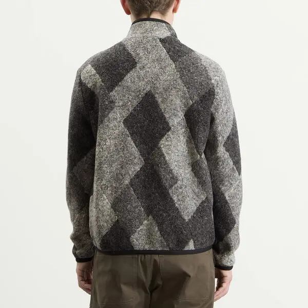 Moncler Zip Up Wool Jacquard Jacket