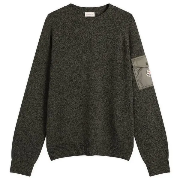 Moncler Wool Cashmere Mouline Crew Neck Jumper