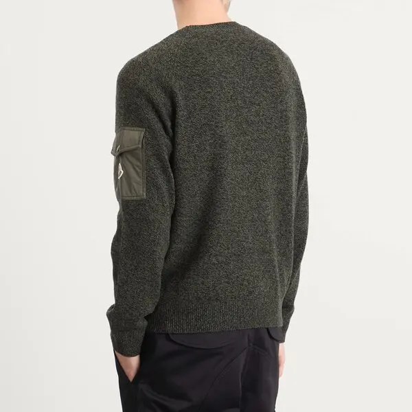 Moncler Wool Cashmere Mouline Crew Neck Jumper