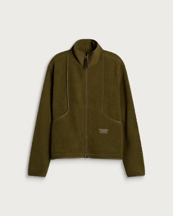 PAS NORMAL STUDIOS Off-race Pile Fleece Jacket - Deep Olive