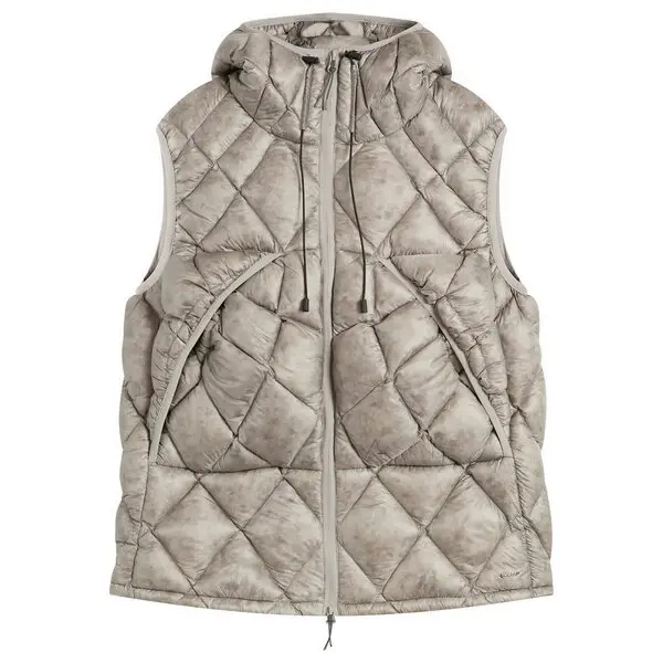 ROA Nuna 800 Fill Power Hooded Down Vest Jacket - Light Grey