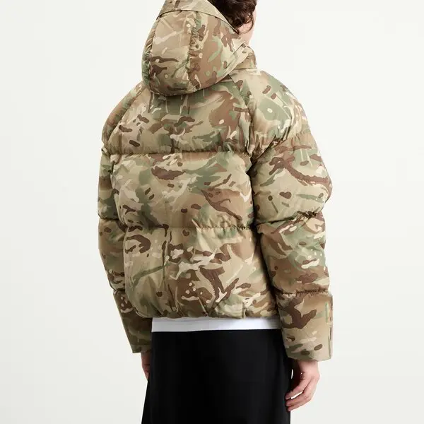COLE BUXTON Camo Hooded Down Jacket