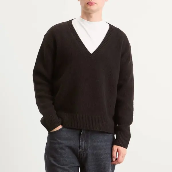 Dries Van Noten Wool Cashmere V Neck Jumper