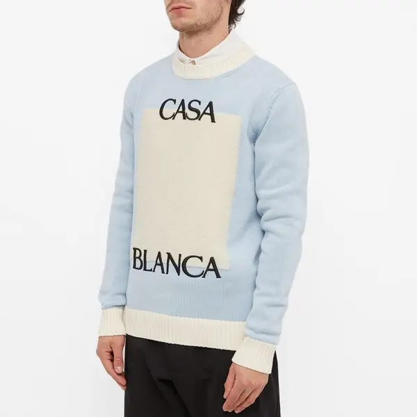 Casablanca Logo Crew Knit Sweatshirt