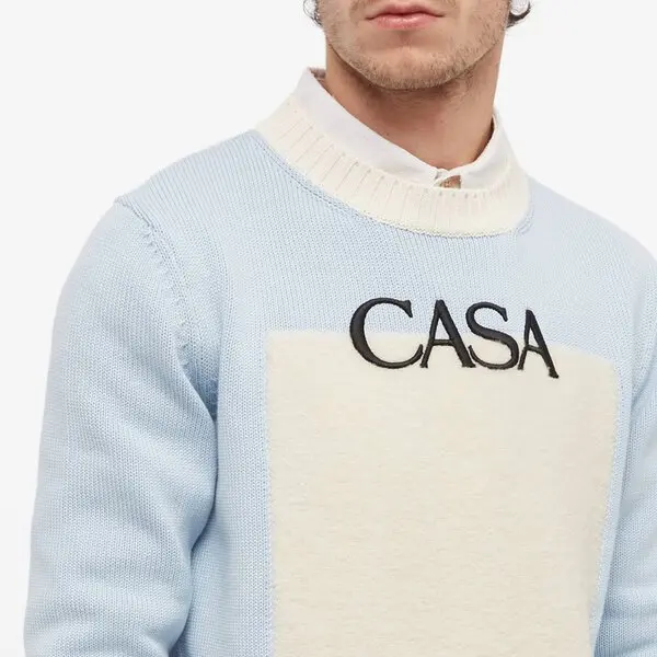 Casablanca Logo Crew Knit Sweatshirt