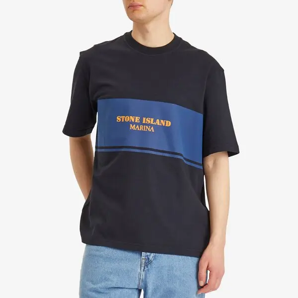 Stone Island Marina Stripe Logo T-shirt