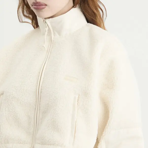SKIMS Teddy Funnel Neck Cropped Jacket