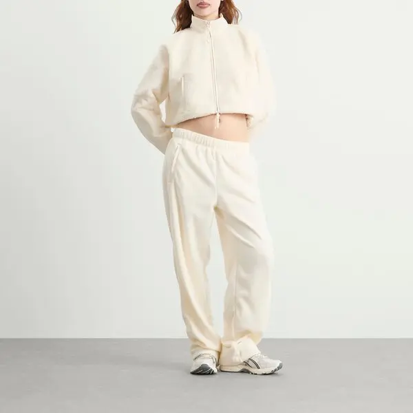 SKIMS Teddy Funnel Neck Cropped Jacket