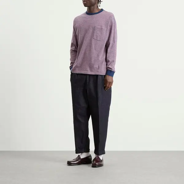BEAMS Stripe Long Sleeve T-shirt