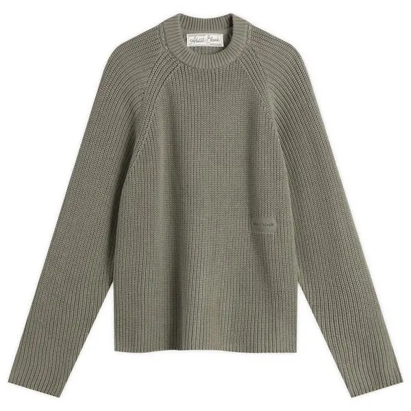 ABOUT:BLANK Rib Mock Neck Crew - Sage