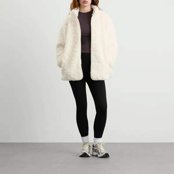 SKIMS Faux Fur Zip Up Jacket