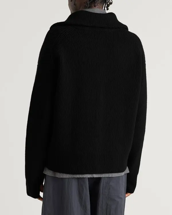 Studio Nicholson Sandos Rib Zip Though Jumper