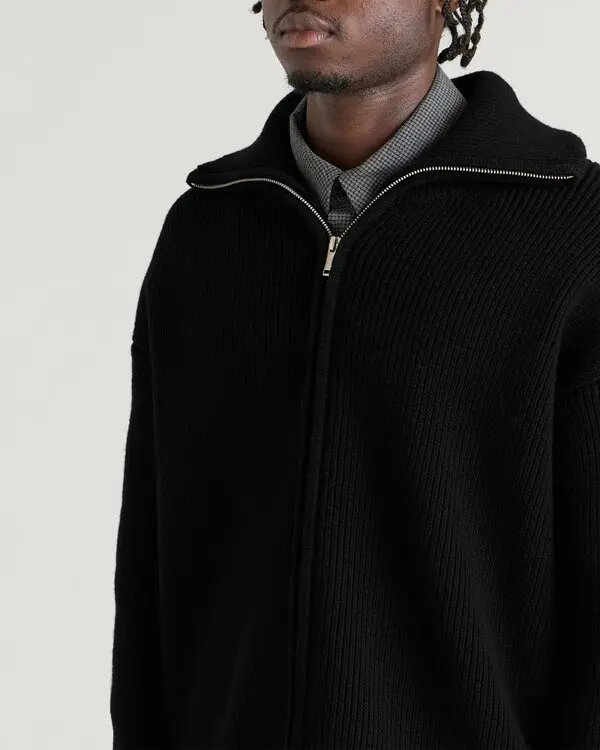Studio Nicholson Sandos Rib Zip Though Jumper