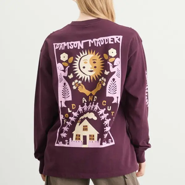 DAMSON MADDER Paper Cut Gals Long Sleeve T-shirt